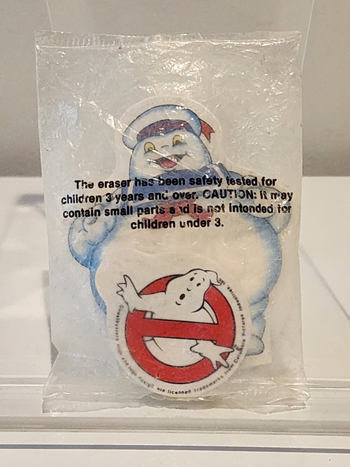 1987 McDonald's Ghostbusters Eraser & Marshmellow man paper pad | eBay