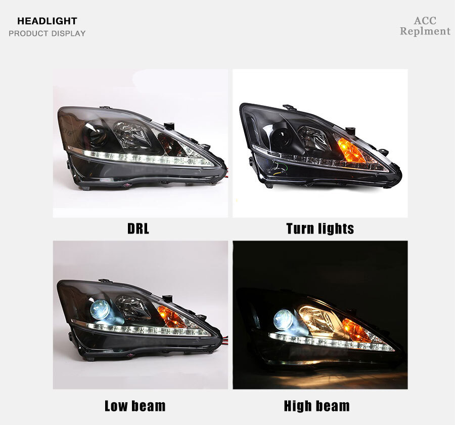 HID Headlight Assembly For Lexus IS250 2006-2013 LED DRL change Factory ...