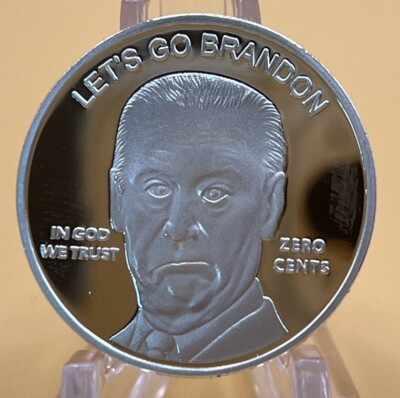 * Joe Biden Zero Cents Silver Penny Coin - Let'S GO Brandon FJB Coin ...