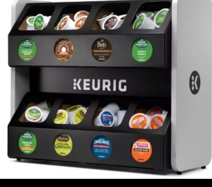 Keurig Premium 8-Sleeve K-Cup Pod Merchandiser Storage Rack. Metal ...