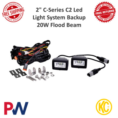 KC Hilites 2" C-Series C2 LED Backup Area Flood Beam Light System 20W ...