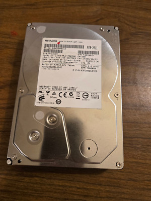 Hitachi 2TB SATA III 3.5" 2K 6G/Sec Hard Drive HDD 0F10452 ...