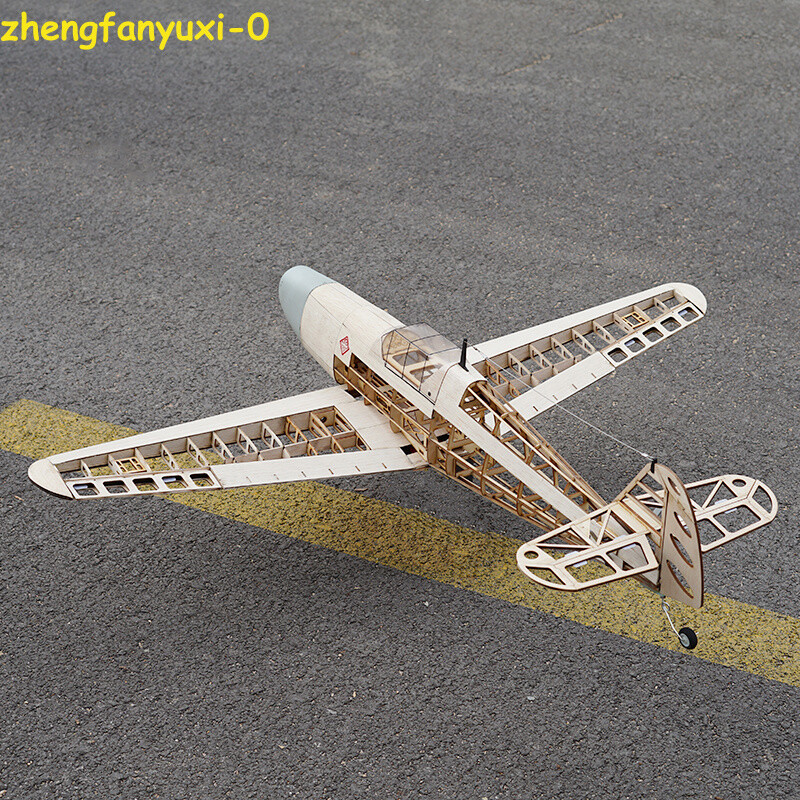 RC Model Plane BF109 Fighter Fixed Wing Balsa Wood Kit Skin Hardware ...