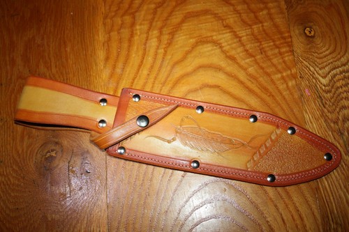 Custom THICK Leather " BIG BOWIE " Knife Sheath-USA MADE**** | eBay
