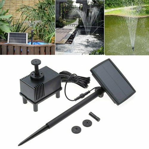 Solar Powered Water Pond Filter Pump Home Garden Submersible Fish Tank ...
