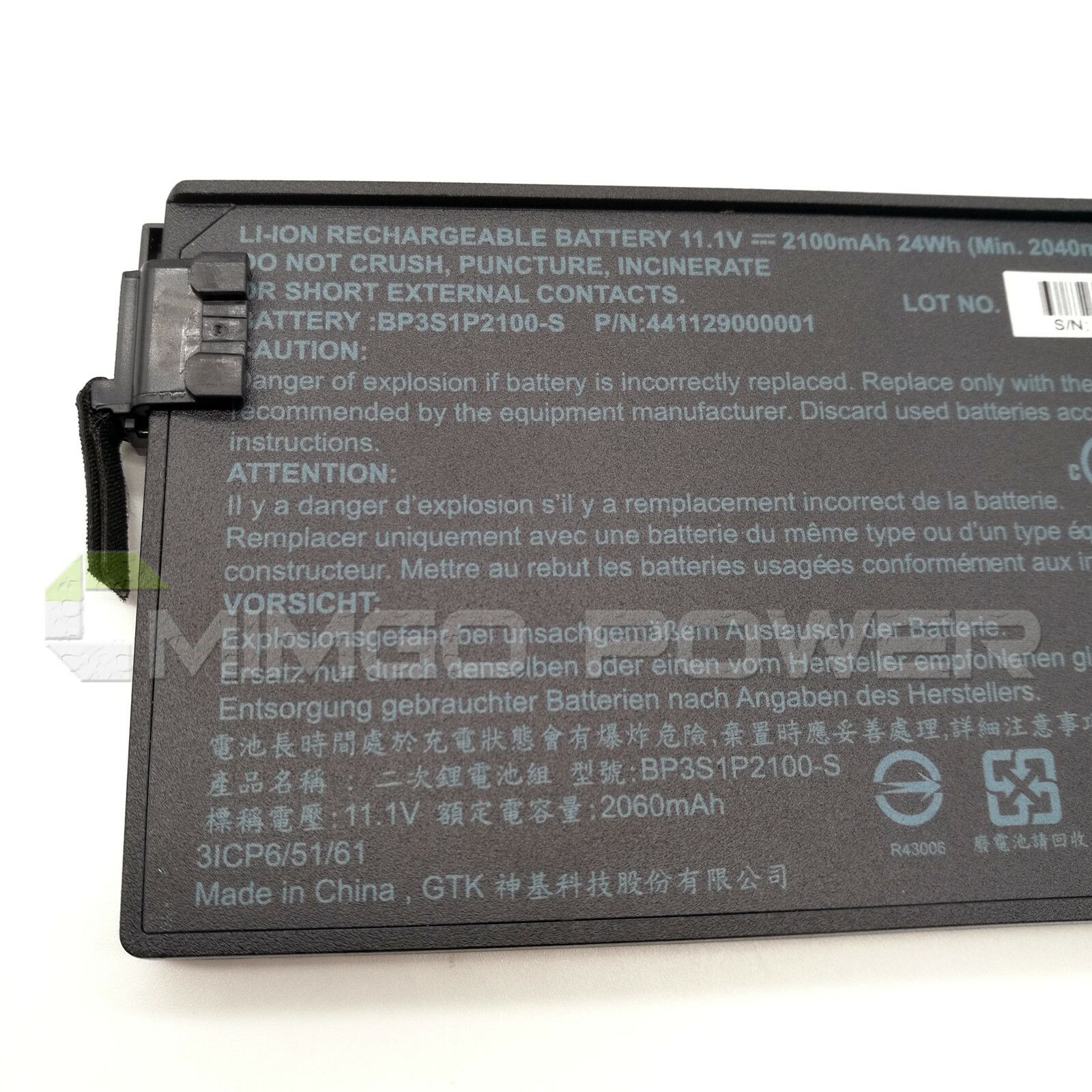 New Genuine BP3S1P2100-S Battery for Getac V110 441129000001 Rugged ...