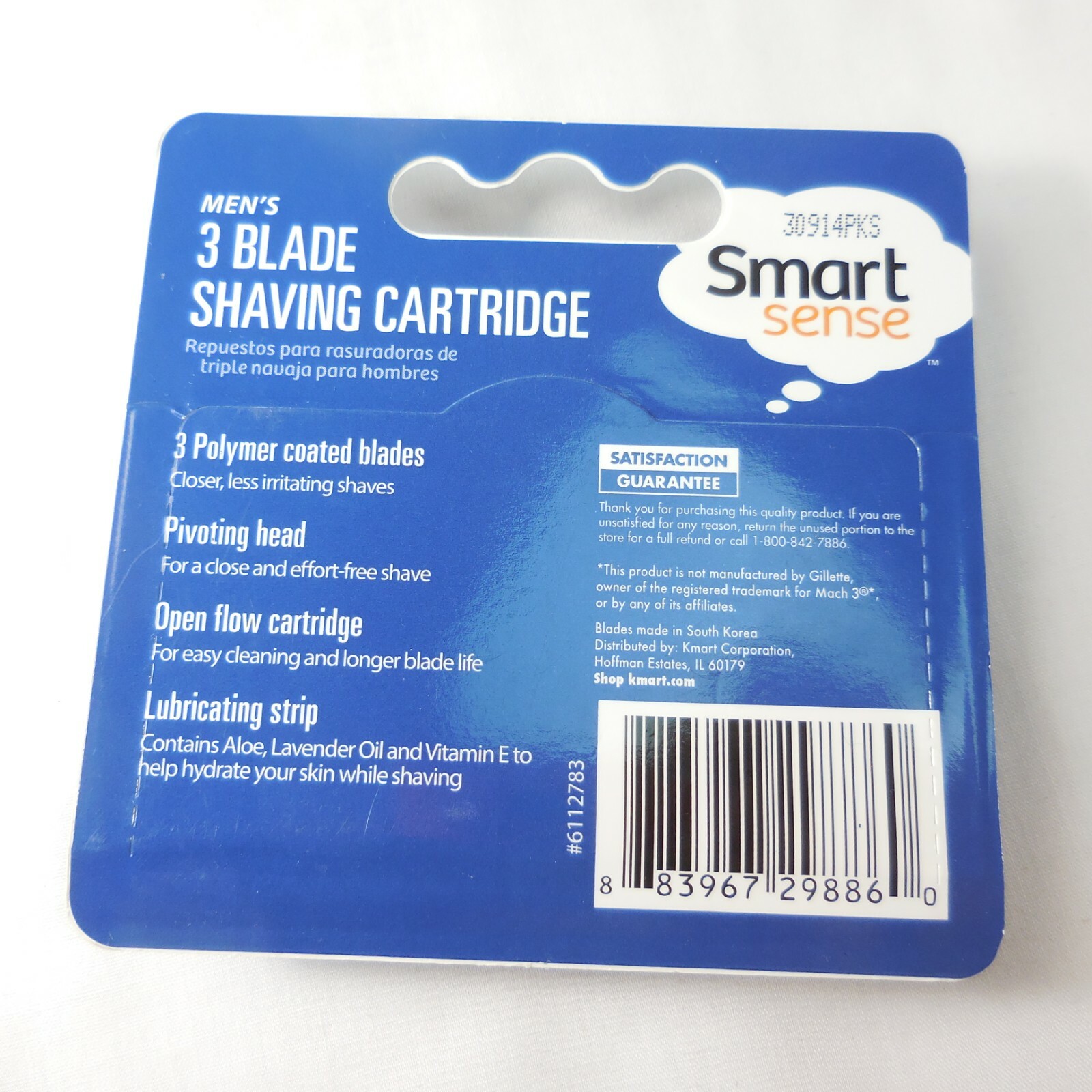 Smart Sense Men's 3 Blade Shaving Cartridge 4 Cartridges for sale ...