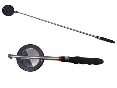 TELESCOPIC INSPECTION MIRROR with LED LIGHT mechanic car truck garage ...