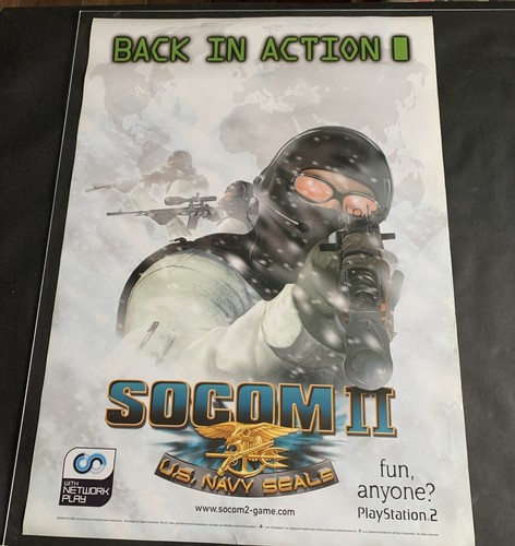 **SOCOM II U.S Navy Seals Back In Action Promotional Video Game Poster ...