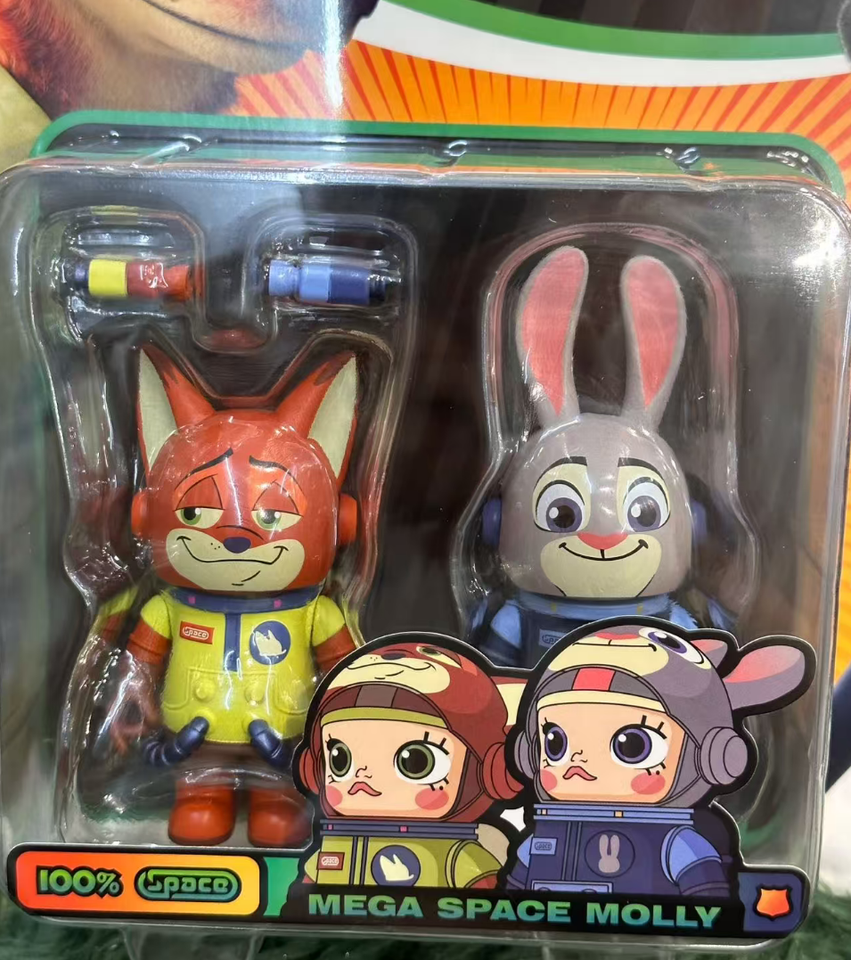 NEW Hot MEGA SPACE MOLLY 100% Disney Zootopia Crazy Animals figure 2pcs ...