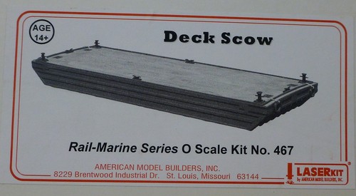 American Model Builders O #467 LaserKit(R) Deck Scow Kit -- 24 x 7-1/2 ...