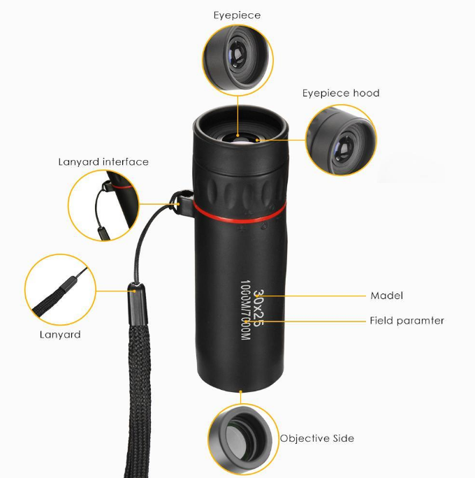 Mini Portable 30X25 Monocular Telescope Outdoor High Definition Zoom ...