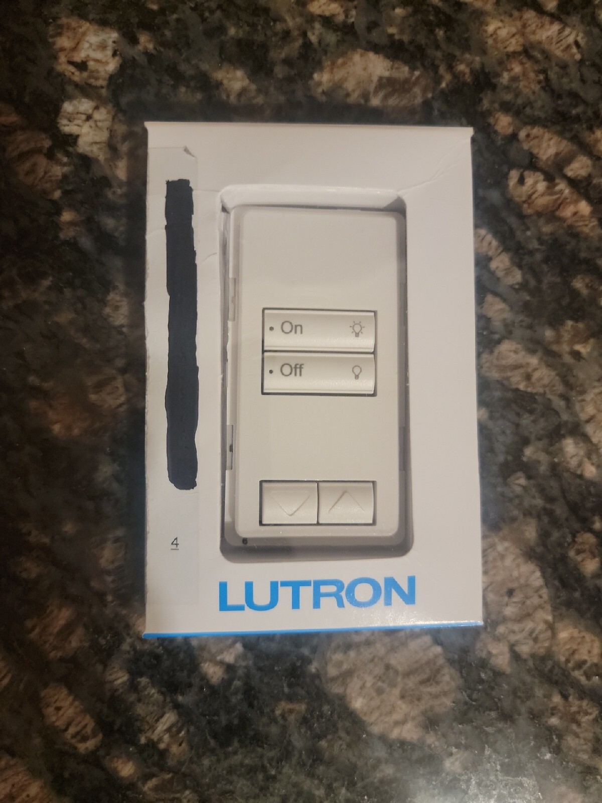Lutron QSWS2B-2BRLI-WH-NST Engraved-2 2 Button Wall Keypad Up/Down ...