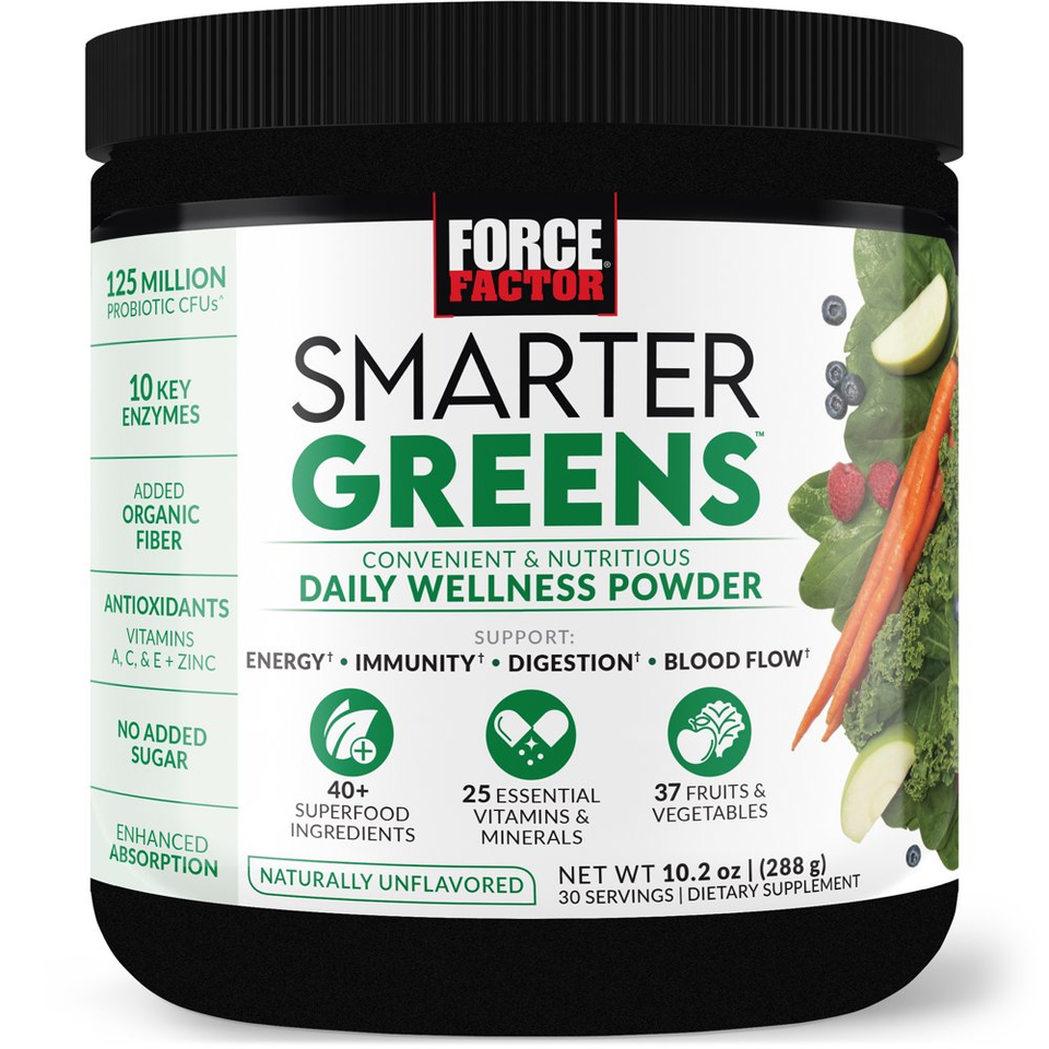 30 Servings Force Factor Smarter Greens Daily Wellness Greens Superfood ...