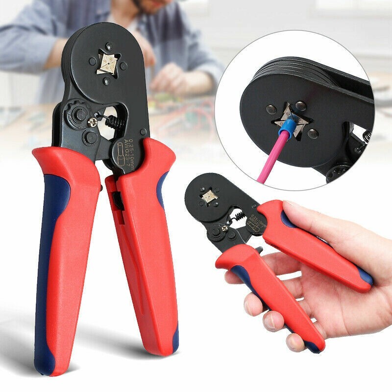 Ferrule Crimping Tool Kit AWG 23-7 Self-Adjustable Ferrel Crimper Kit ...