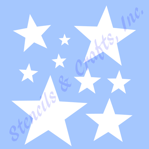 Multiple Stars Template Different Sizes Multiple Sizes Of Star