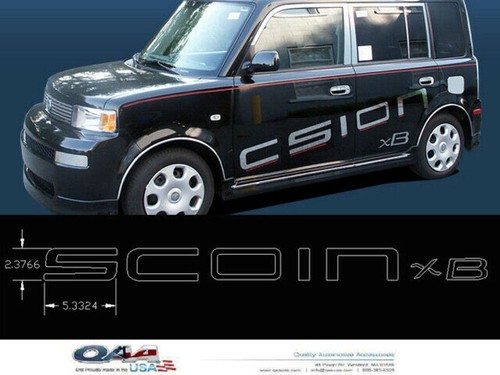 QAA SGR24180 Polished Scion Xb Logo Decal 7Pc Fits 04-06 xB | eBay