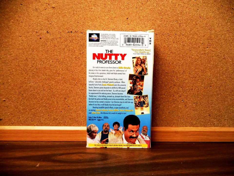 THE NUTTY PROFESSOR (VHS 1996) Eddie Murphy, Jada Pinkett, James Coburn ...