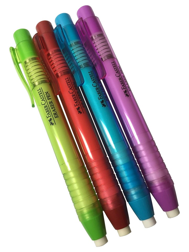 Faber-Castell Pen Mechanical Stick Retractable Eraser Set with 2 Extra ...