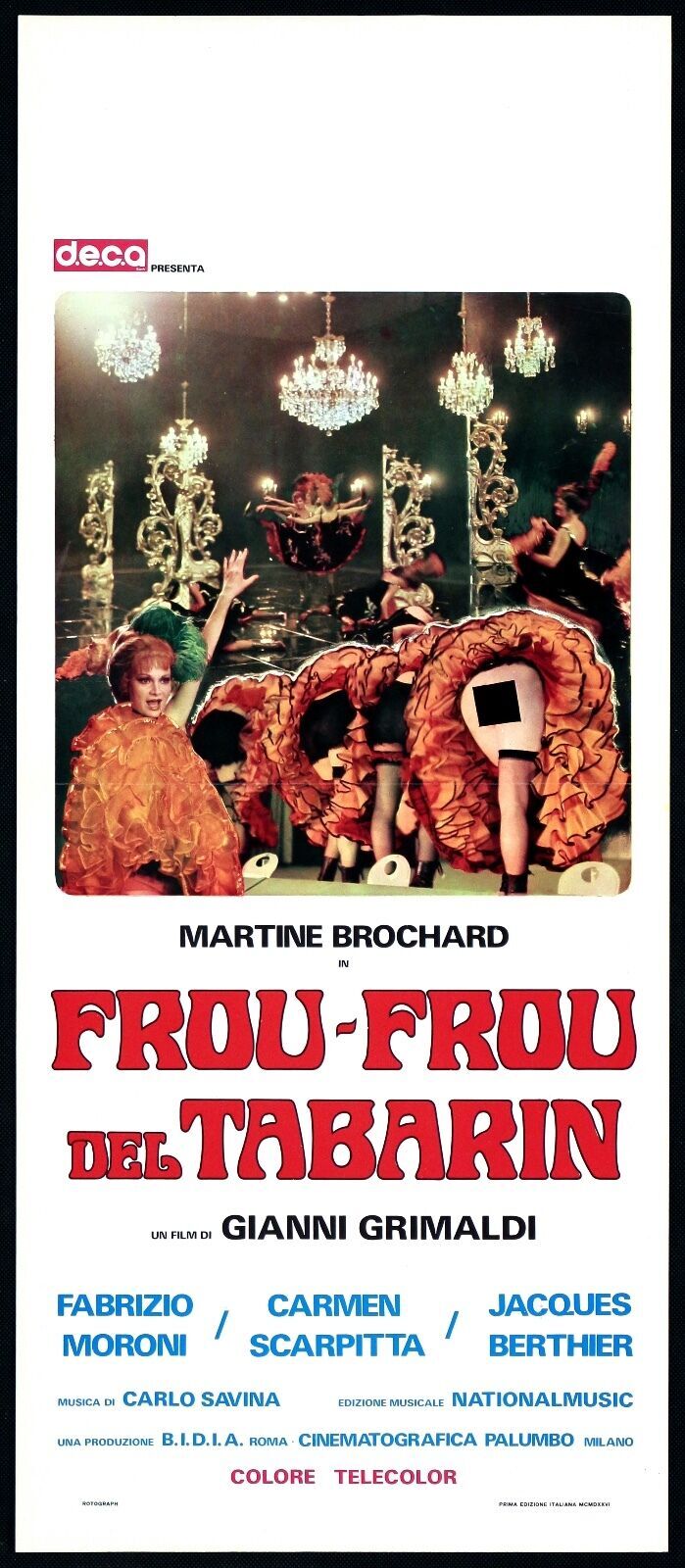 FROU FROU DEL TABARIN POSTER CINEMA FILM CAN CAN SEXY 1976 PLAYBILL ...