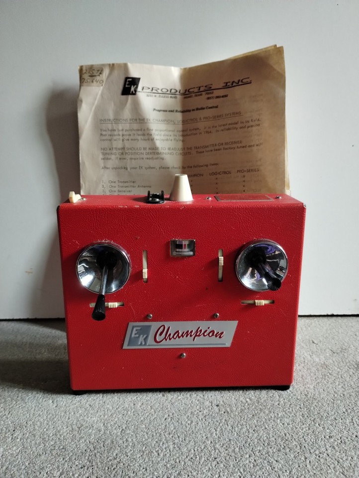vintage rc transmitter ek champion logictrol in original box with ...