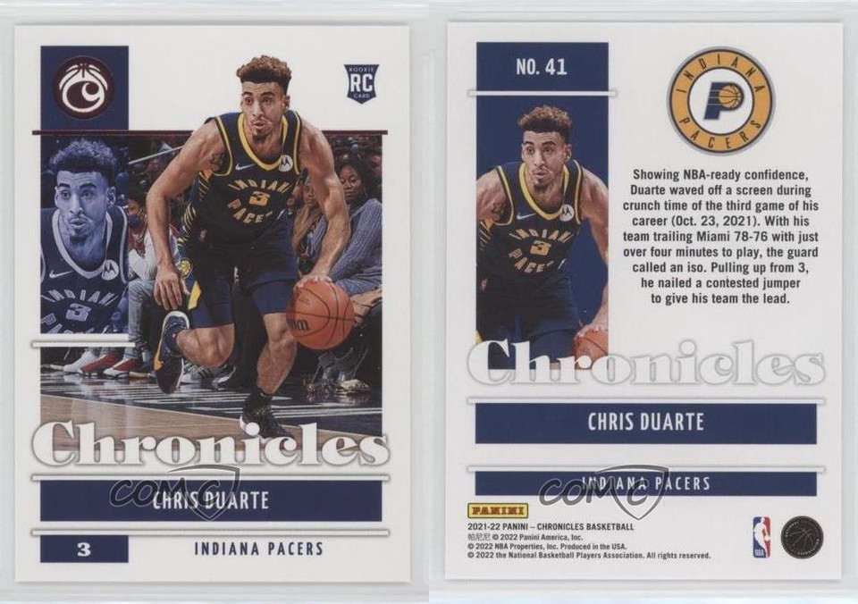 2021-22 Panini Chronicles Pink Chris Duarte #41 13kx | eBay