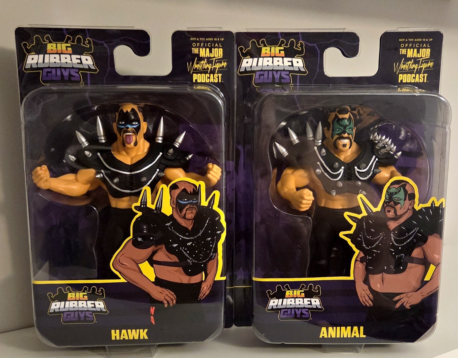 WWF Legion of Doom Road Warriors Hawk & Animal LJN Style Figure Big ...