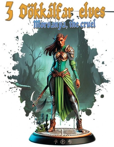Female Dark Elf Warlock Miniature UNPAINTED Clover Resin Viking Norse ...