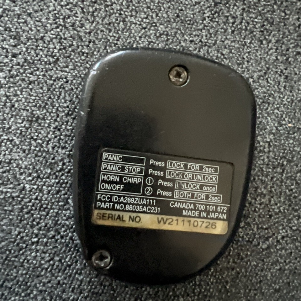 oem subaru keyless entry remote fob clicker transmitter A269ZUA111 | eBay
