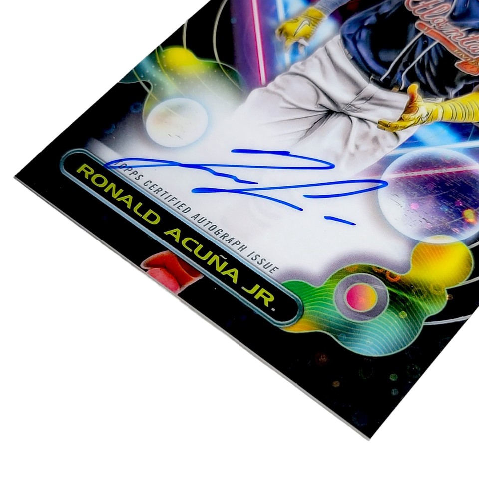 2023 Chrome Cosmic RONALD ACUNA JR Black Eclipse Refractor SSP On Card ...