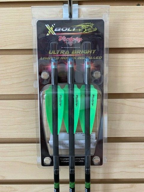Victory Archery XBolt 22" Carbon Crossbow Lighted Half Moon Nocks Green ...