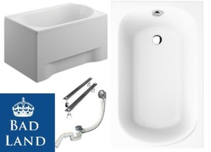 MINI Badewanne Rechteck 100x65 110x70 Schürze + GRATIS ACRYL WANNE | eBay