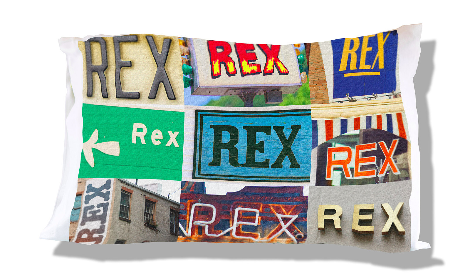 REX Personalized Pillowcase featuring the name in photos of signs | eBay