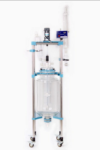 20L Lab Jacketed Chemical Reactor Glass Reaction Kettle Digital Display ...
