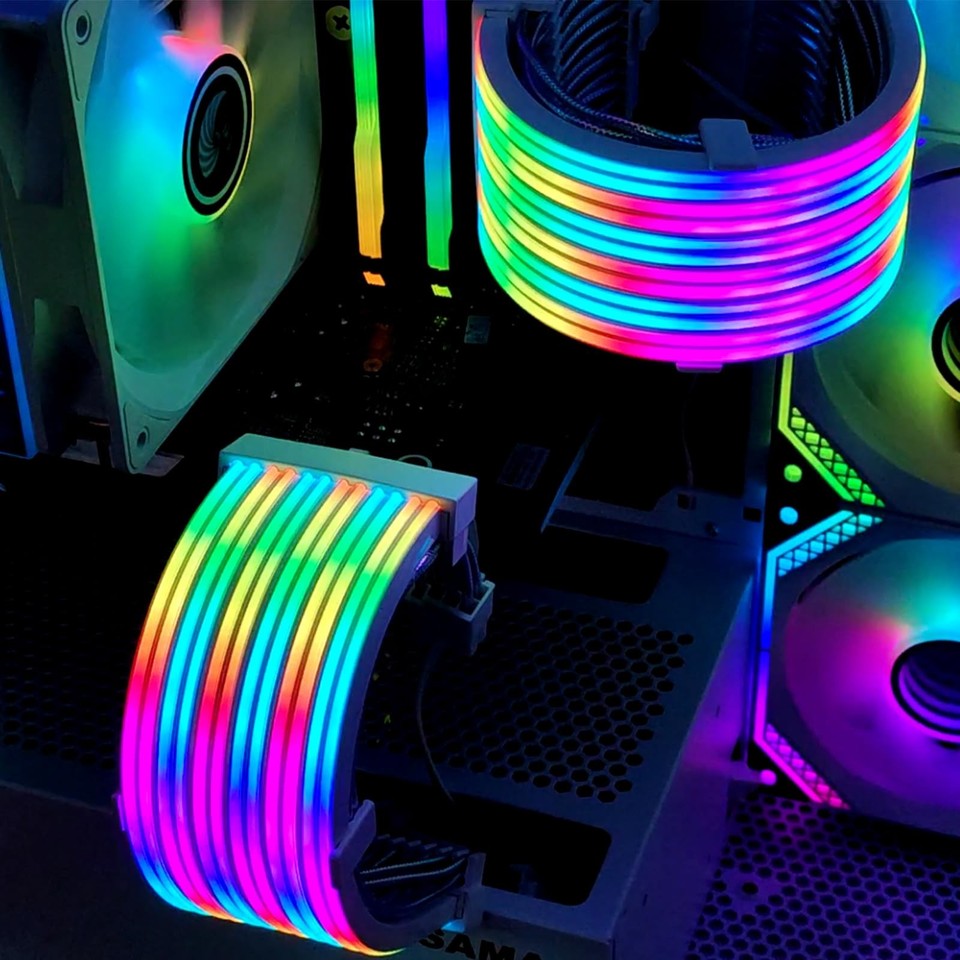24 Pin RGB PSU Cables,ARGB PC Cable for Motherboard Power Supply ...