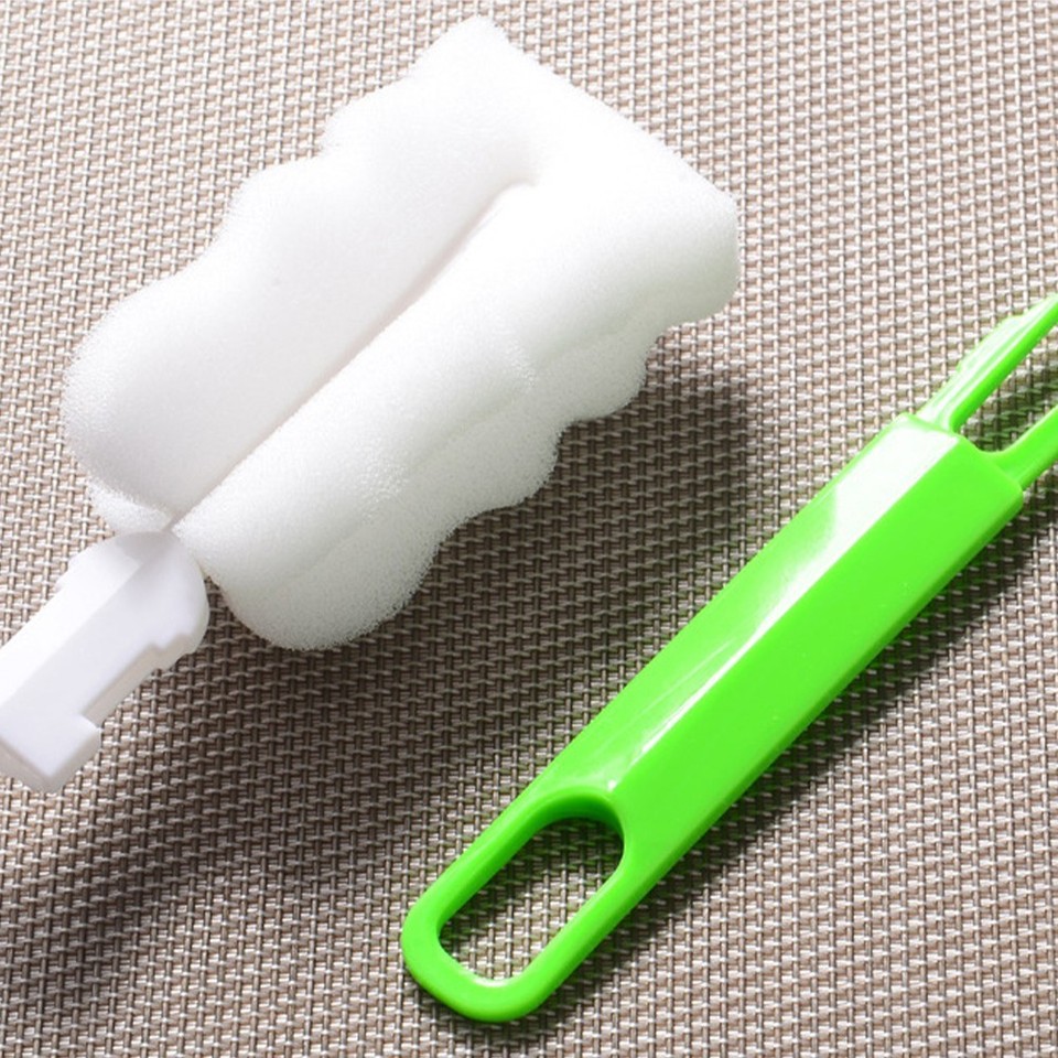 Detachable Handle Sponge Brush Cleaner Tool Kitchen Car Baby Bottle ...
