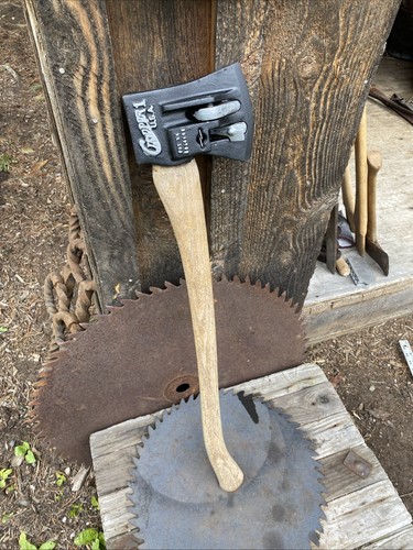 NICE VINTAGE CHOPPER 1 -SPRING LOADED AXE HEAD SPLITTING MAUL W ...