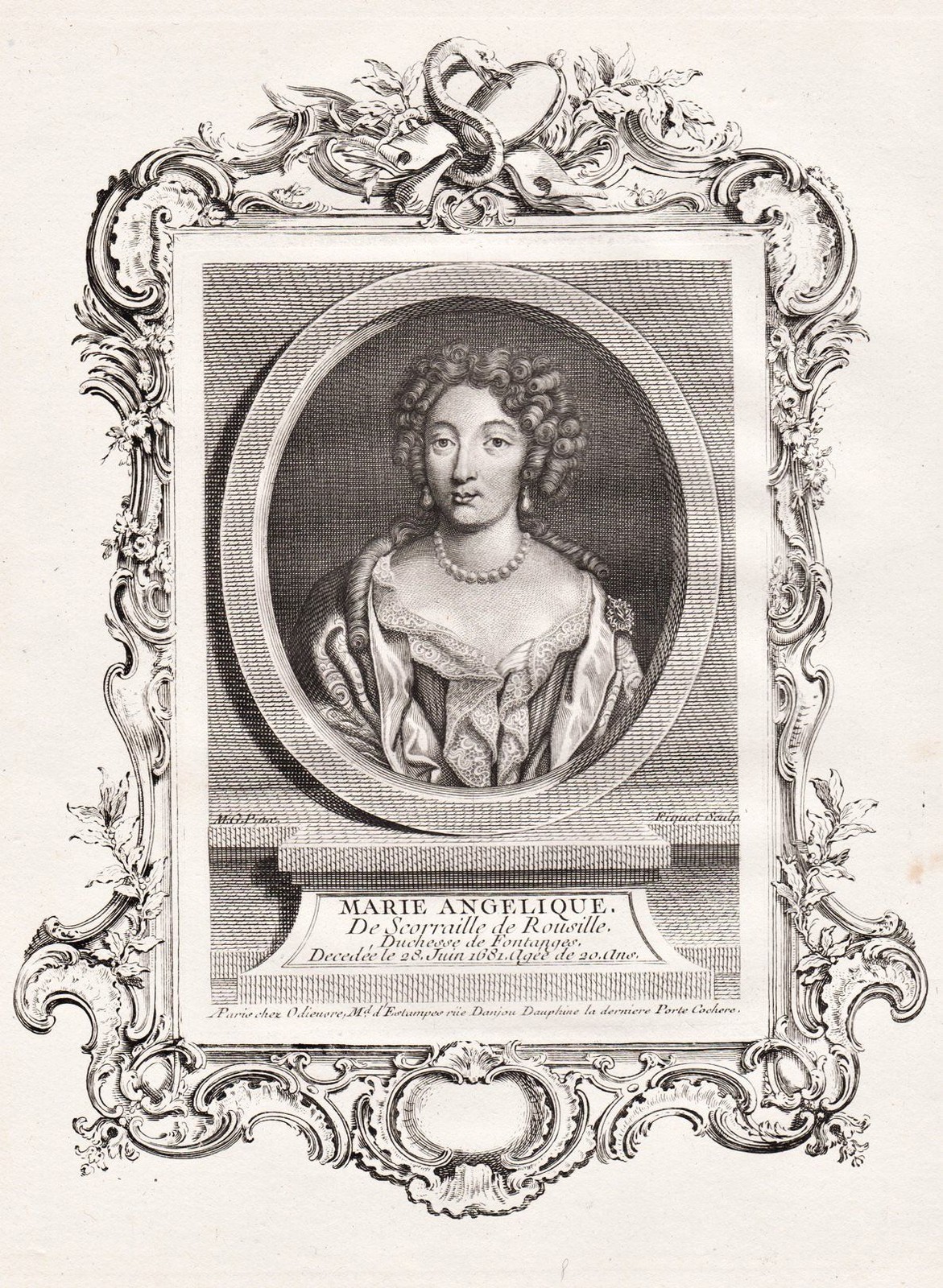 Marie Angelique De Scoraille Roussille Louis XIV Maitresse Mistress ...
