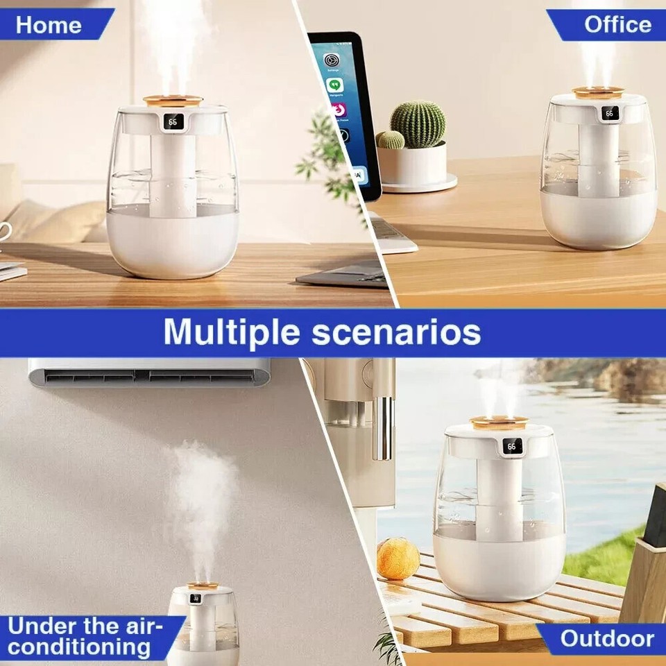 2000ml Humidifiers for Bedroom Large Room Office Cool Mist Air ...