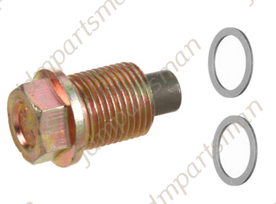 Porsche 18MMx1.5 MAGNETIC (1) Oil Drain Plug + (2) Gasket /Seal Rings ...