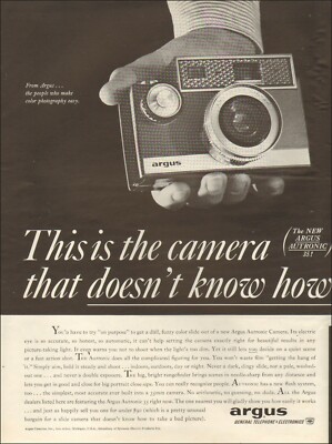 1961 Vintage ad for The New Argus Autronic 35 retro camera photo 082919 ...
