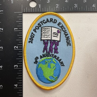 2007 POSTCARD EXCHANGE Patch (Pen Pal, World, Globe) 29F2 | eBay