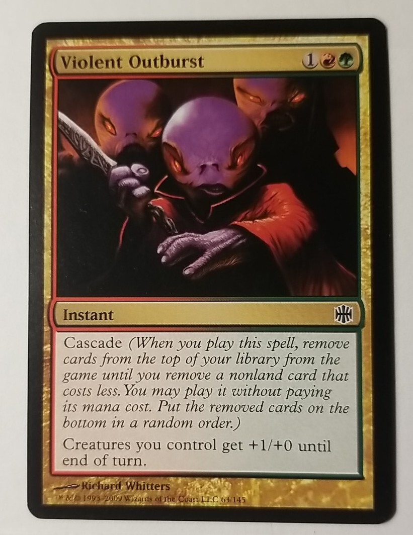 MTG 1x Violent Outburst, LP, Alara Reborn, Cascade Instant Modern Gruul ...