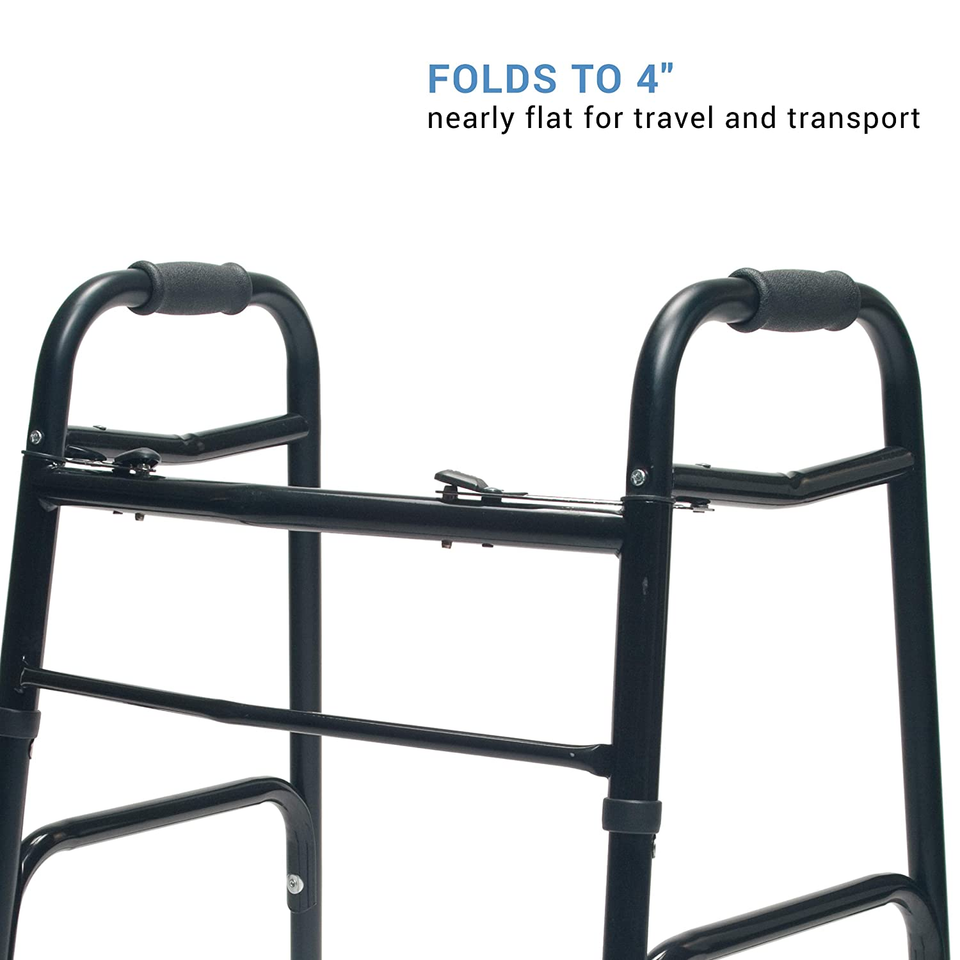 Lumex Colorselect Walker, Lightweight & Folding 2-Wheel Walker for ...