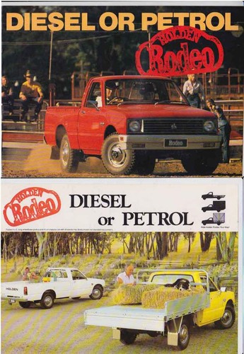 1981 HOLDEN KB RODEO UTE 8p Brochure & 2p Sheet Like ISUZU FASTER | eBay