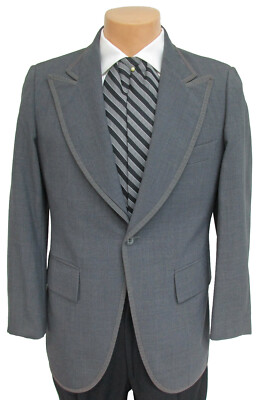 Men's Vintage Grey Stroller Jacket Stresemann Morning Dress Day Wedding ...