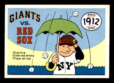 1970 Fleer World Series Baseball #9 1912 Red Sox vs. Giants VG/EX *d2 ...