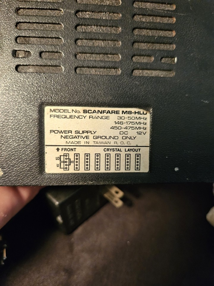 Fanon Scanfare M8-HLU VFH HI/LO-UHF Vintage Crystal Scanner Tested ...