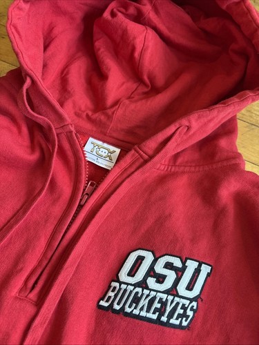 TCX Apparel Embroidered Ohio State Buckeyes Red Longsleeve Hoodie Mens ...