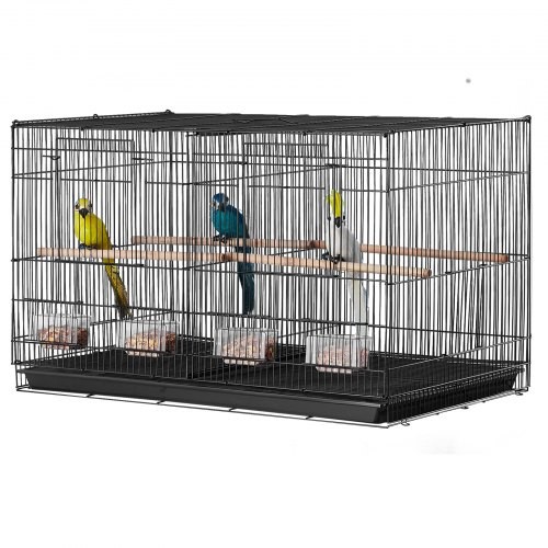 VEVOR 30-inch Flight Bird Cage, Stackable Divided Small Parakeet Cage ...